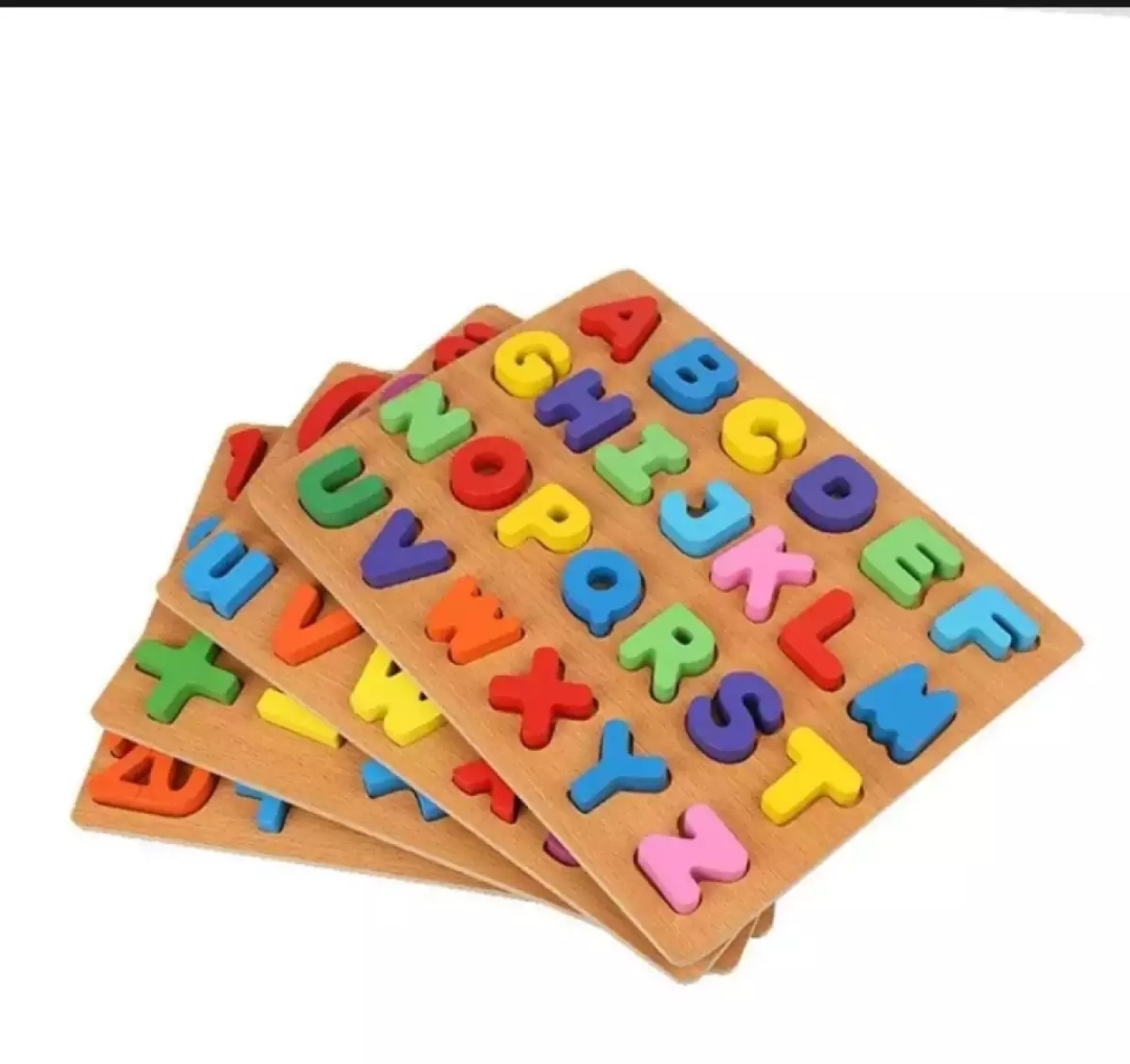 Wooden Alphabet-Puzzles – ABC Letters Sorting Board Blocks Montessori ...