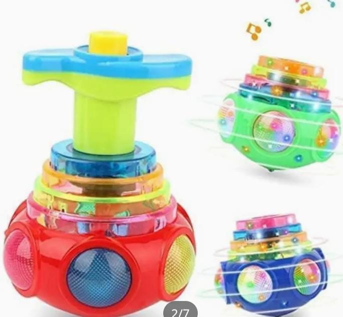 Colorful LED Light & Music Spinning Top Toy for Kids - Stylish and Fun ...