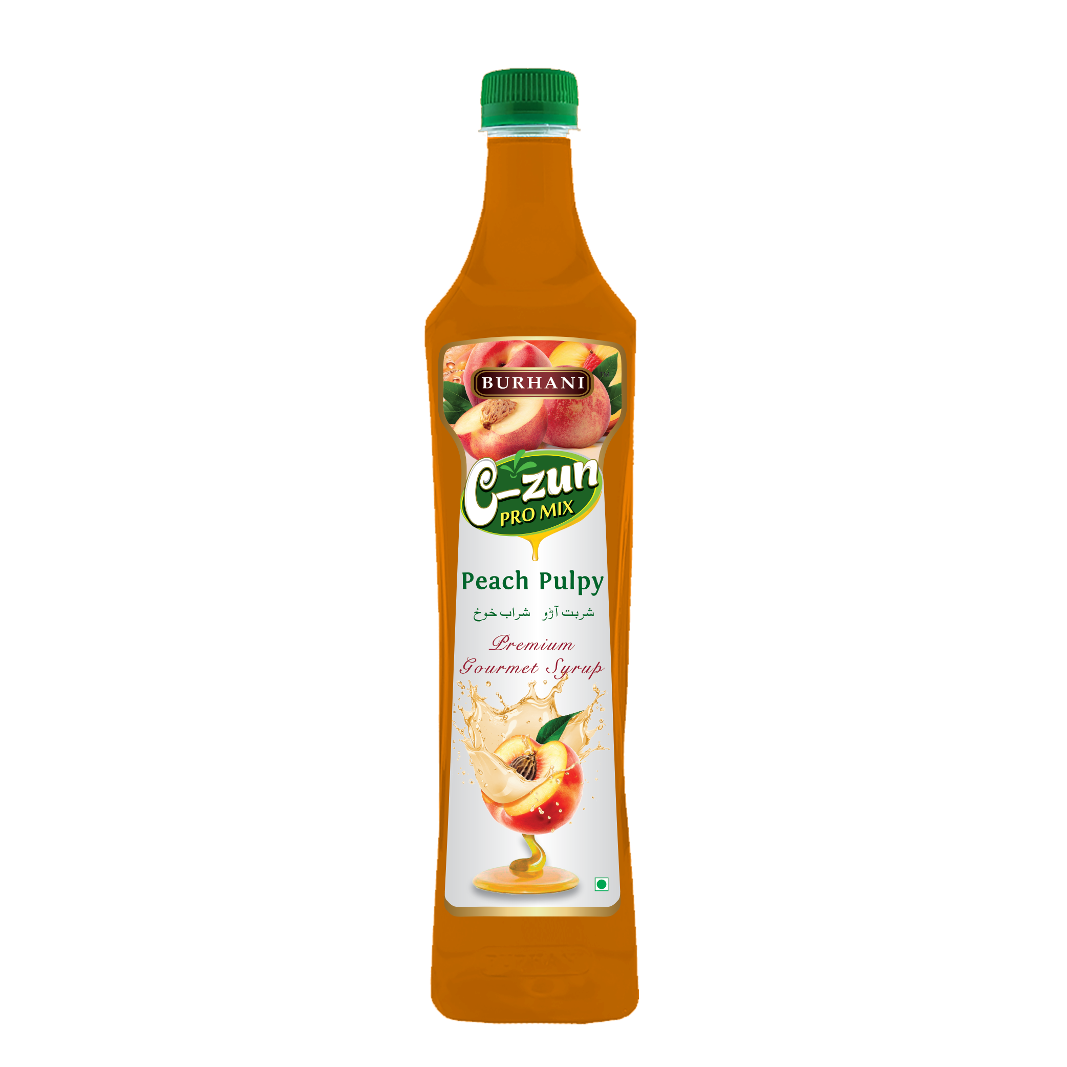 Burhani C-Zun ProMix Peach Pulpy Flavoured Syrup Sharbat 800ml | Daraz.pk