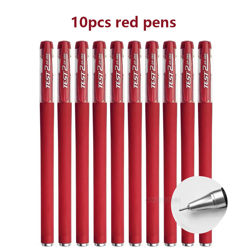 2024 Gel Pens Set 0.5mm Black Blue Red Refill Gel Pen Bullet Tip School ...