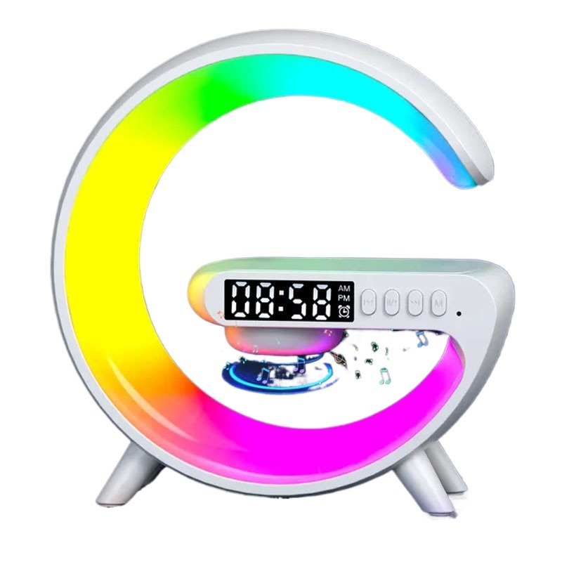 G63 Bluetooth Speaker Atmosphere Light Wireless Charger Bedside Music ...