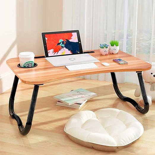 laptop table Modern Computer Desk Folding Laptop table study bed couch ...