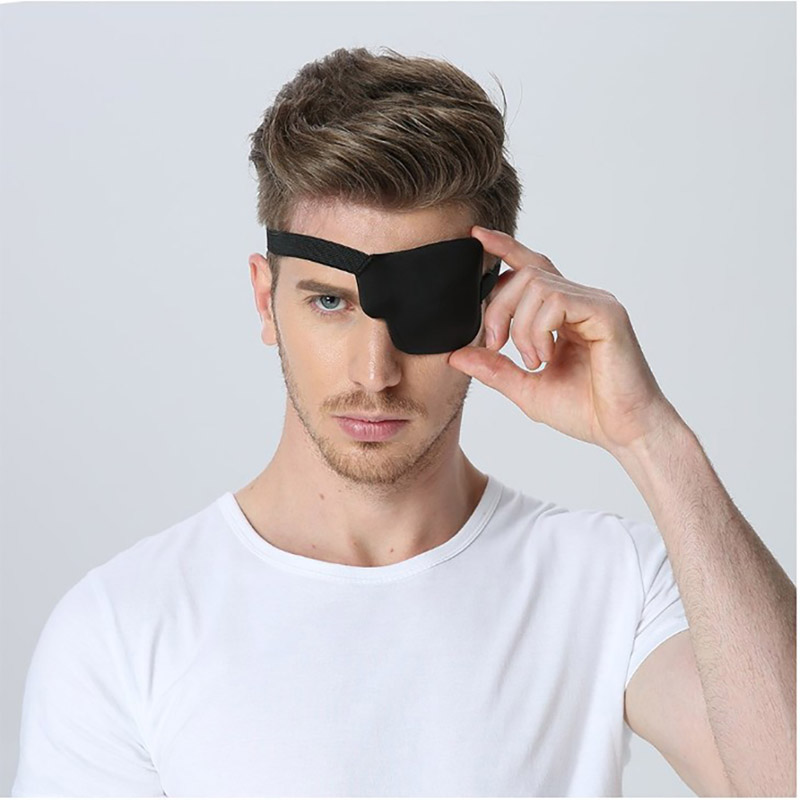 Pirate Eye Patch Unisex Black Single Eye Patch Eyepatch One Eye Concave ...