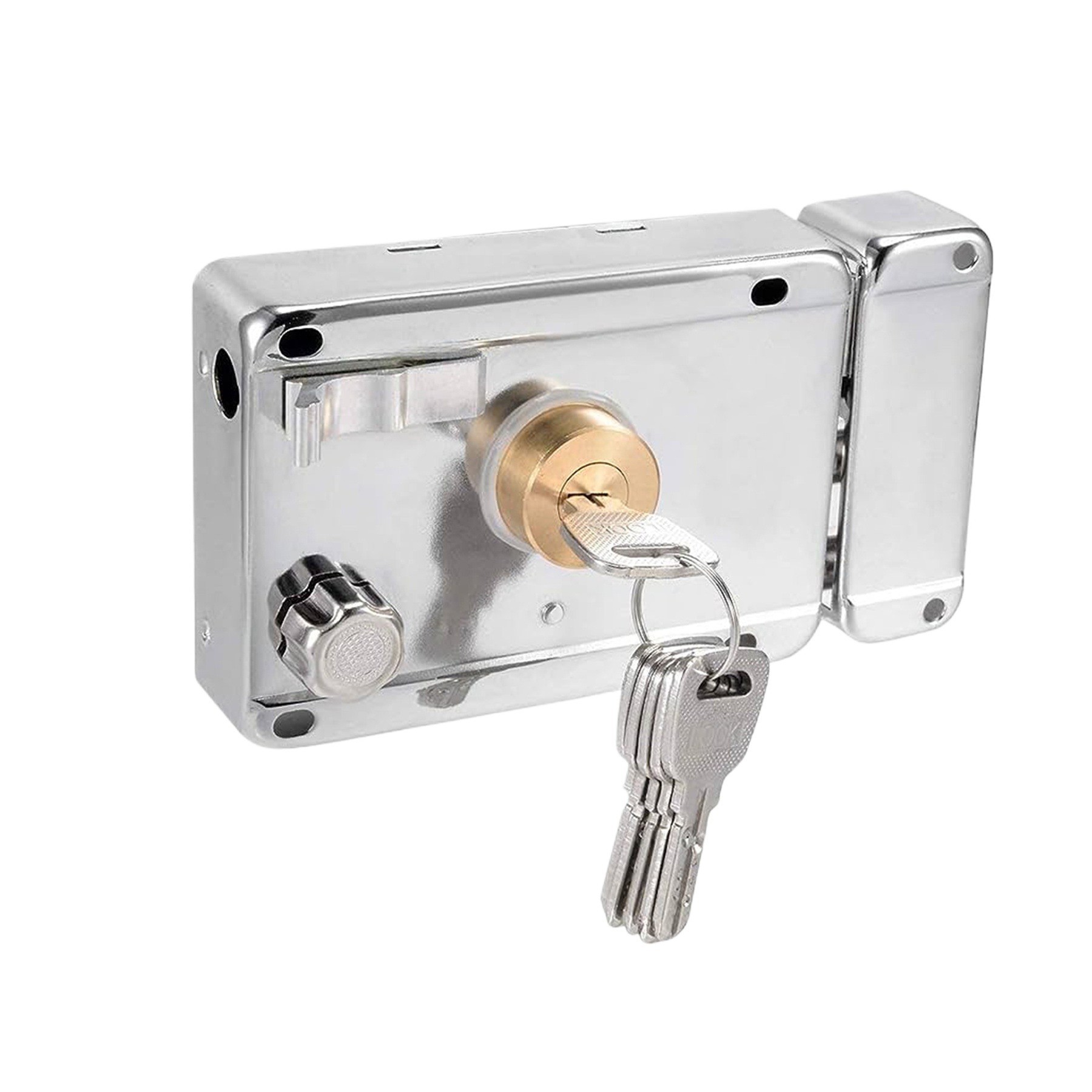Main Gate Lock Heavy Duty | Home Guard Door Lock with 5 keys | Rim lock ...