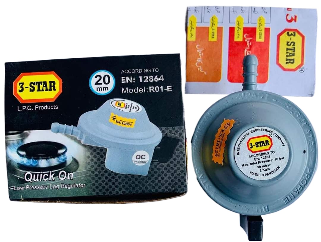 3 Star Gas LPG Low Pressure Regulator 20mm 21mm 22mm | Daraz.pk
