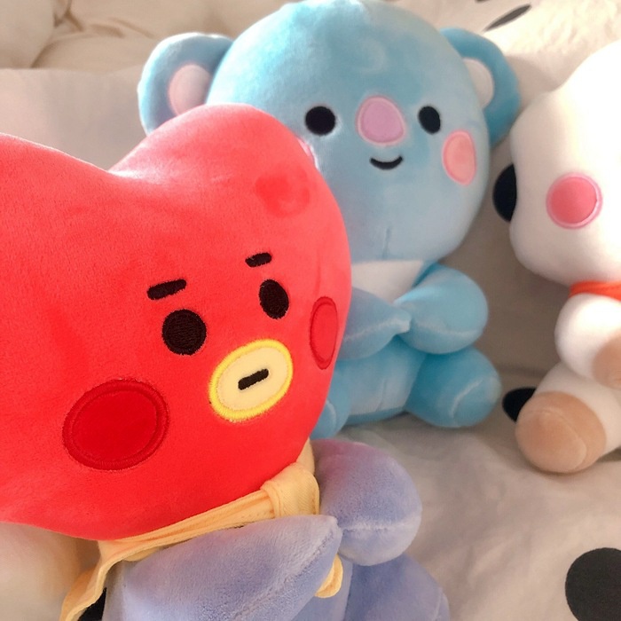 High Quality Kpop BTS Plush Dolls Toy BT21 CHIMMY COOKY TATA SHOOKY MANG KOYA RJ Cute Standing ...