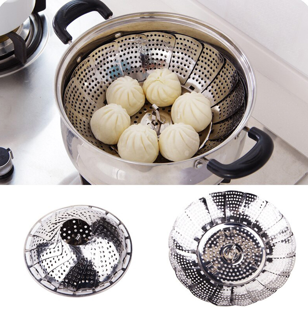 Stainless Steel Food Steamer Basket (Foldable, Expandable) | Daraz.pk