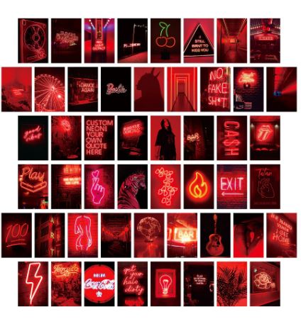 Your Design poster Aesthetic Posters Wall Collage Kit--Set of 50 ...