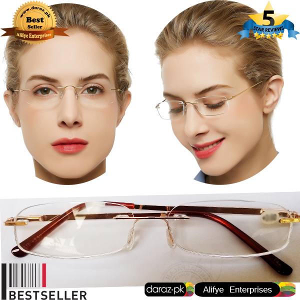 Optical Three Piece Glasses +3.00 Eye Sight Reading Glasses - Rimless ...