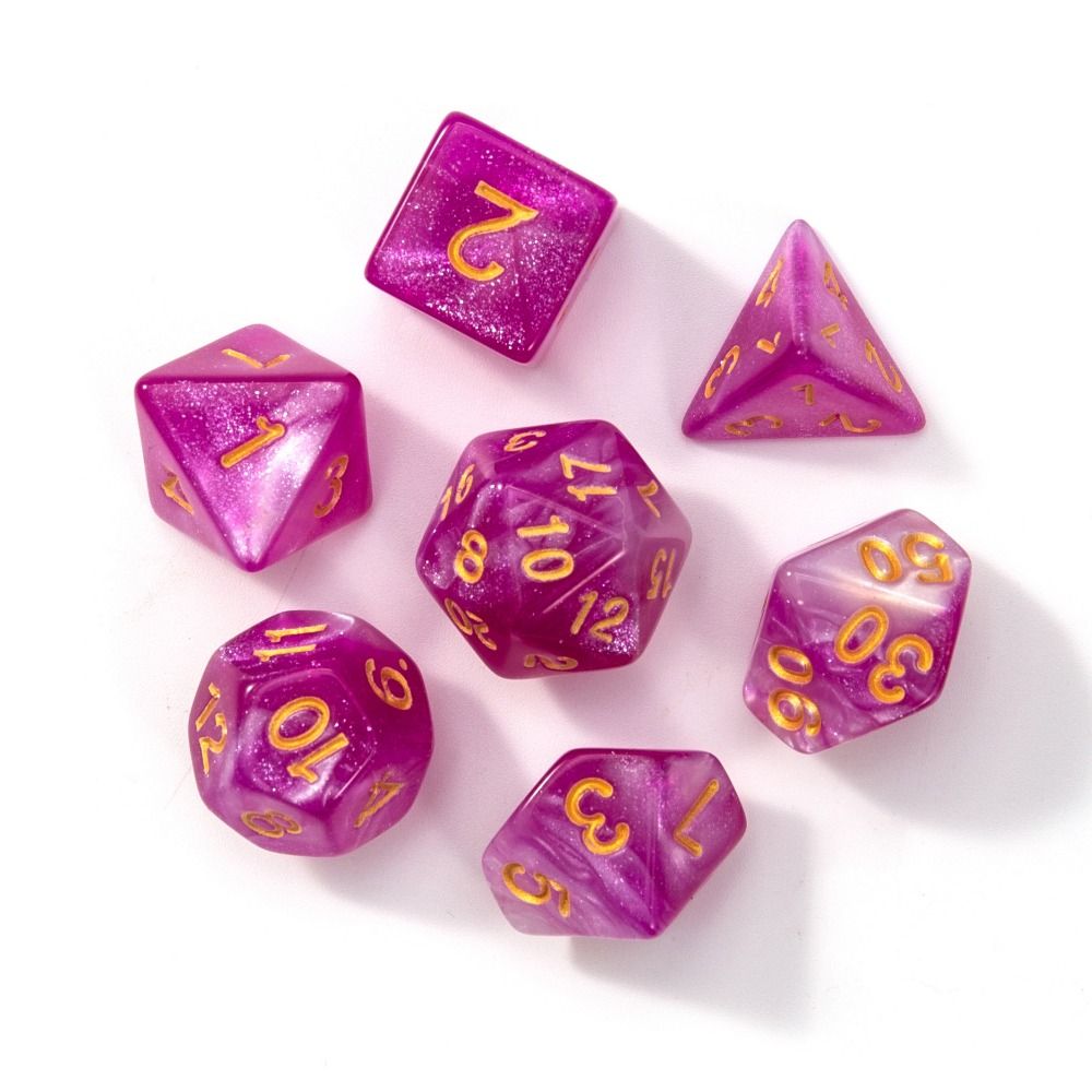 7Pcs/set Gift 7-Die D4 D6 D8 D10 Polyhedral Dice Table Game Game Dice ...