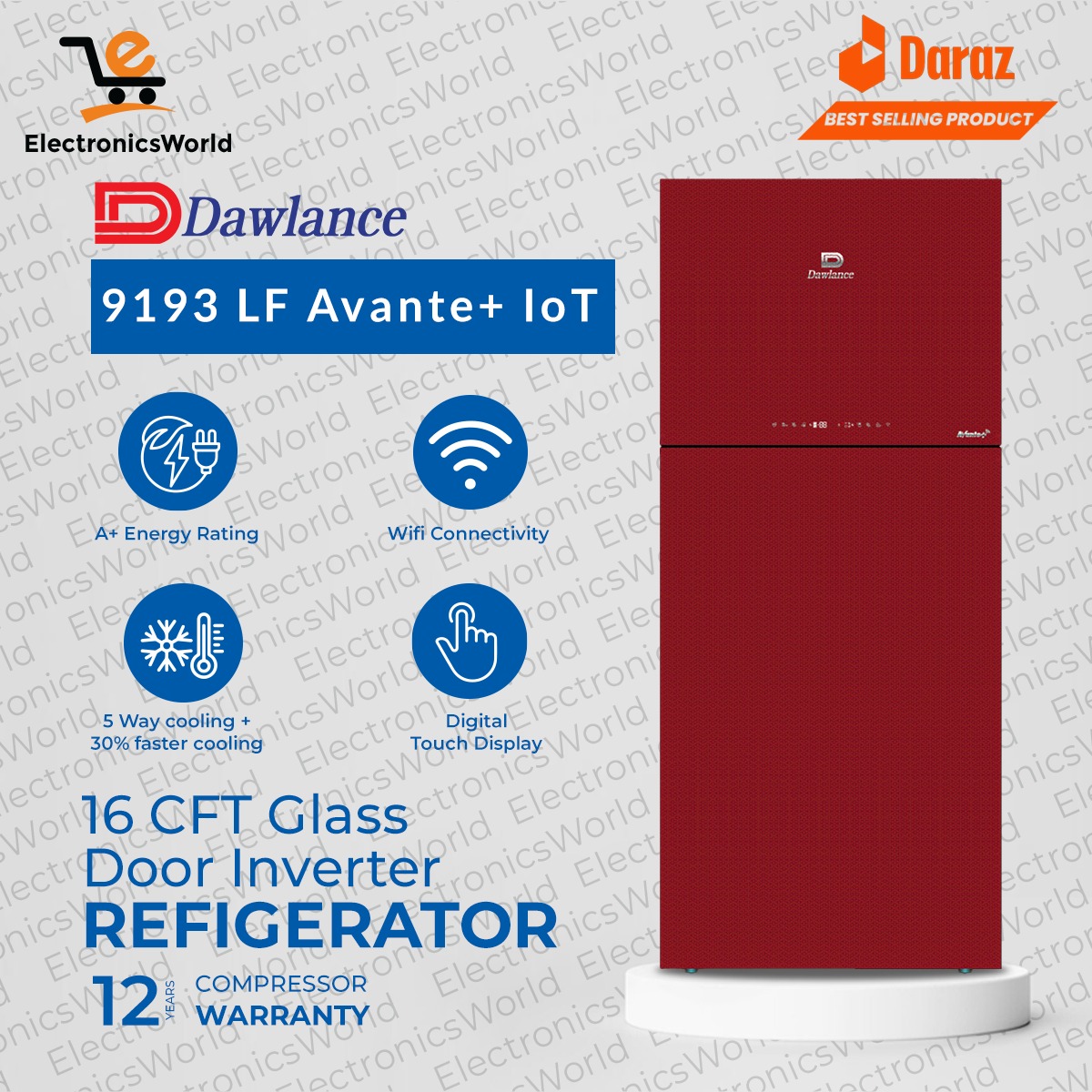 Dawlance Refrigerator | 9193 Avante+ IOT Double Door Refrigerator ...