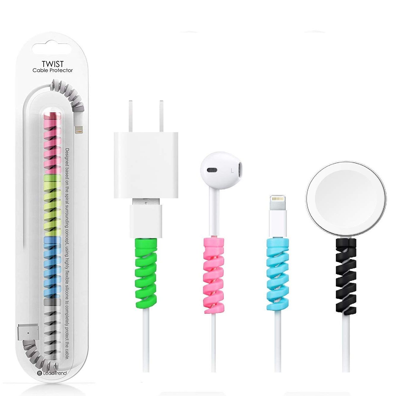 Silicon USB Cable Protector Charger Wire Saver 4 Pieces Covering Set ...