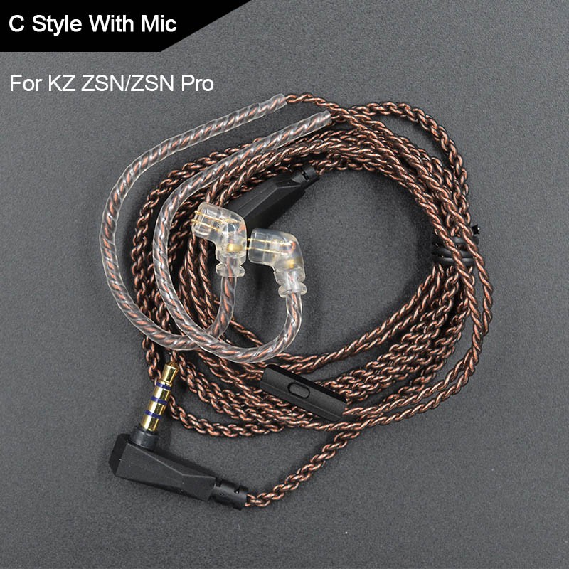 KZ Cable ZSN Pro Replaceble Wire With 3.5mm 2Pin 0.75mm Connector For ...