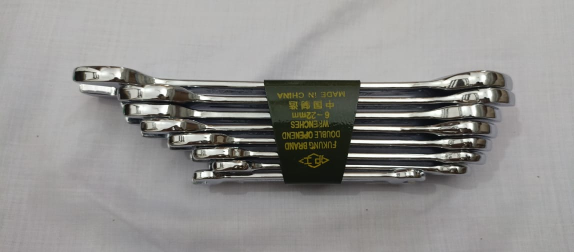 HIGH QUALITY - DOUBLE OPEN END SPANNER SET - 8 PCS - COMBINATION ...