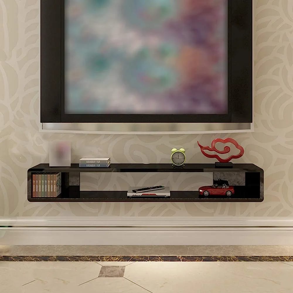 Led tv shelf Wall mounted Lcd racks Wall Mounted Media Console Floating ...