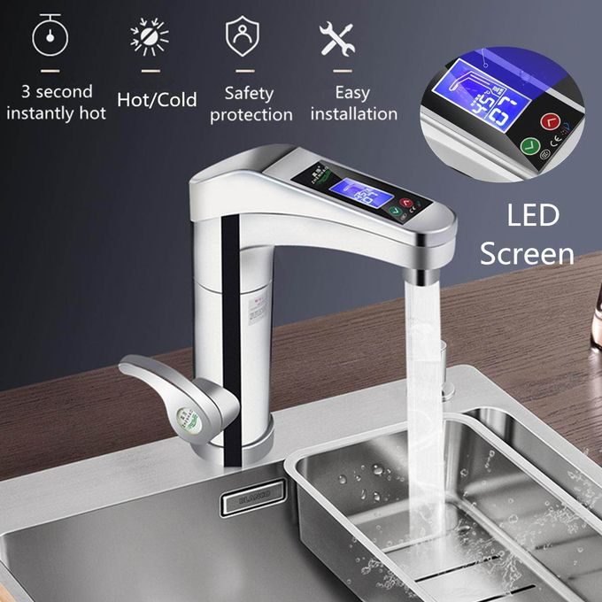 Instant Electric Water Heater Tap Faucet Luxury Touch LCD Display AC ...