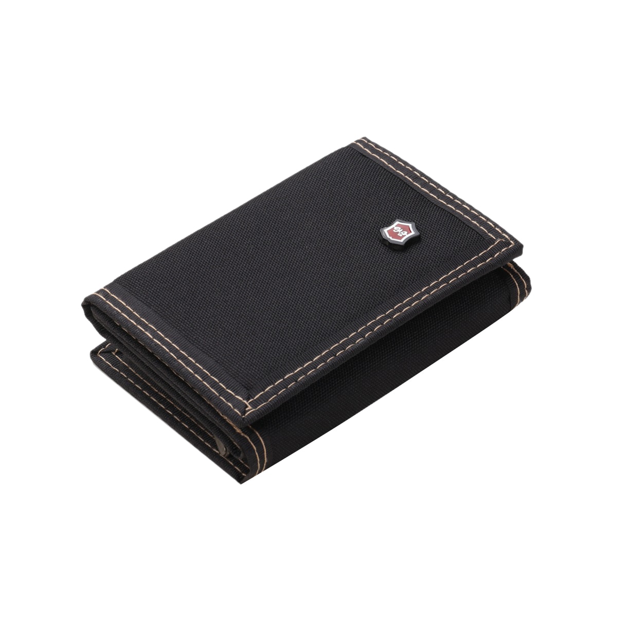 AA Men Three-fold Coin Purse Solid Color Canvas Wallet with Velcro ...