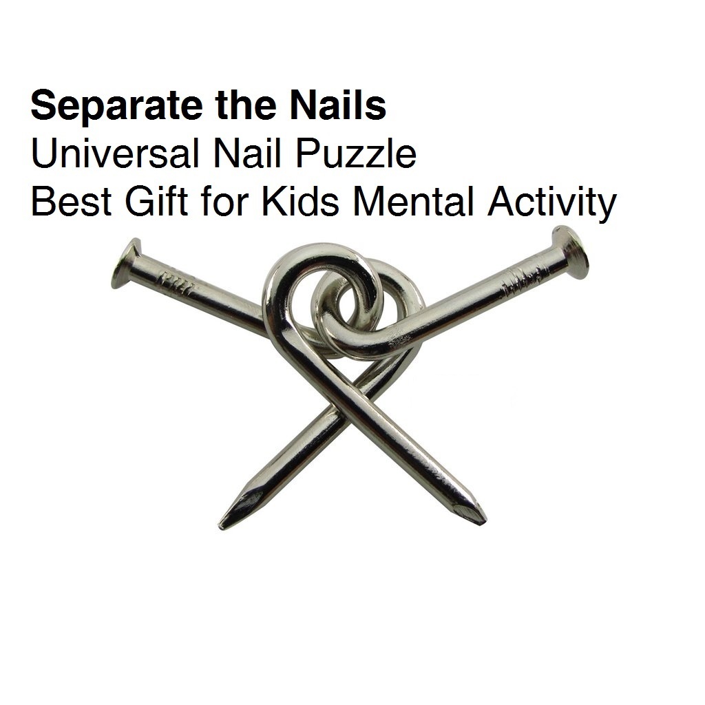 Four Trick Puzzle Twisted Nail Puzzle OR Other Metal Puzzle Magic Trick ...