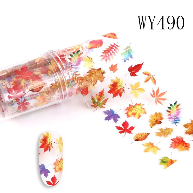 1 Roll 4*100cm Colorful Flowers Series Design Nail Foil Stickers ...