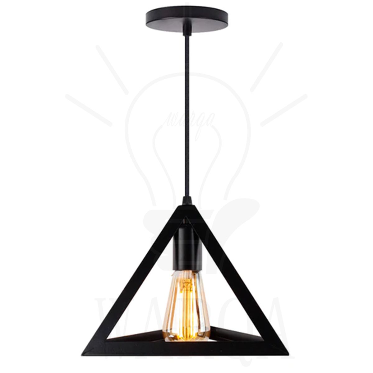 1 Pack Matte Black Triangle shape Pendant Light Fixtures Over Kitchen ...
