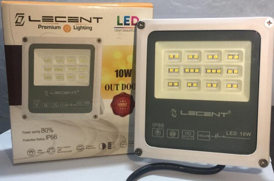 LECENT White light lecent 10 watt Premium LED 10w Outdoor Clean Beautiful White Light LED Flood ...