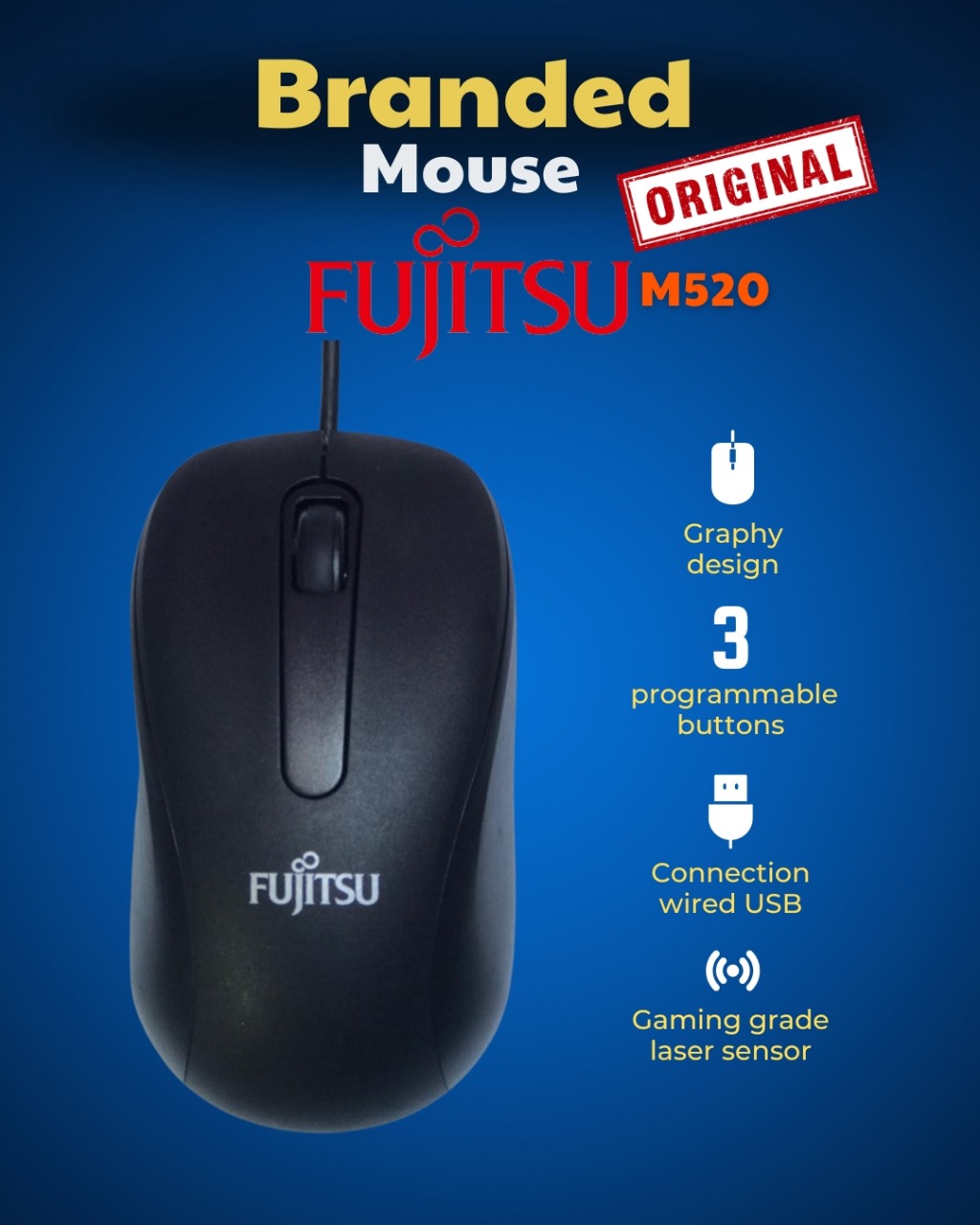 Branded Wired Mouse - Dell, HP, Fujitsu | USB Plug & Play | 3 ...