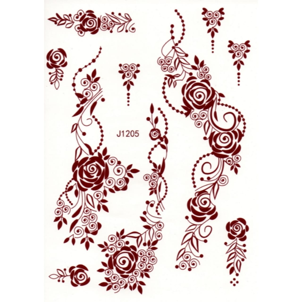 Fashion Stickers Temporary Water Proof Henna Tattoos/ Mehndi Stickers ...