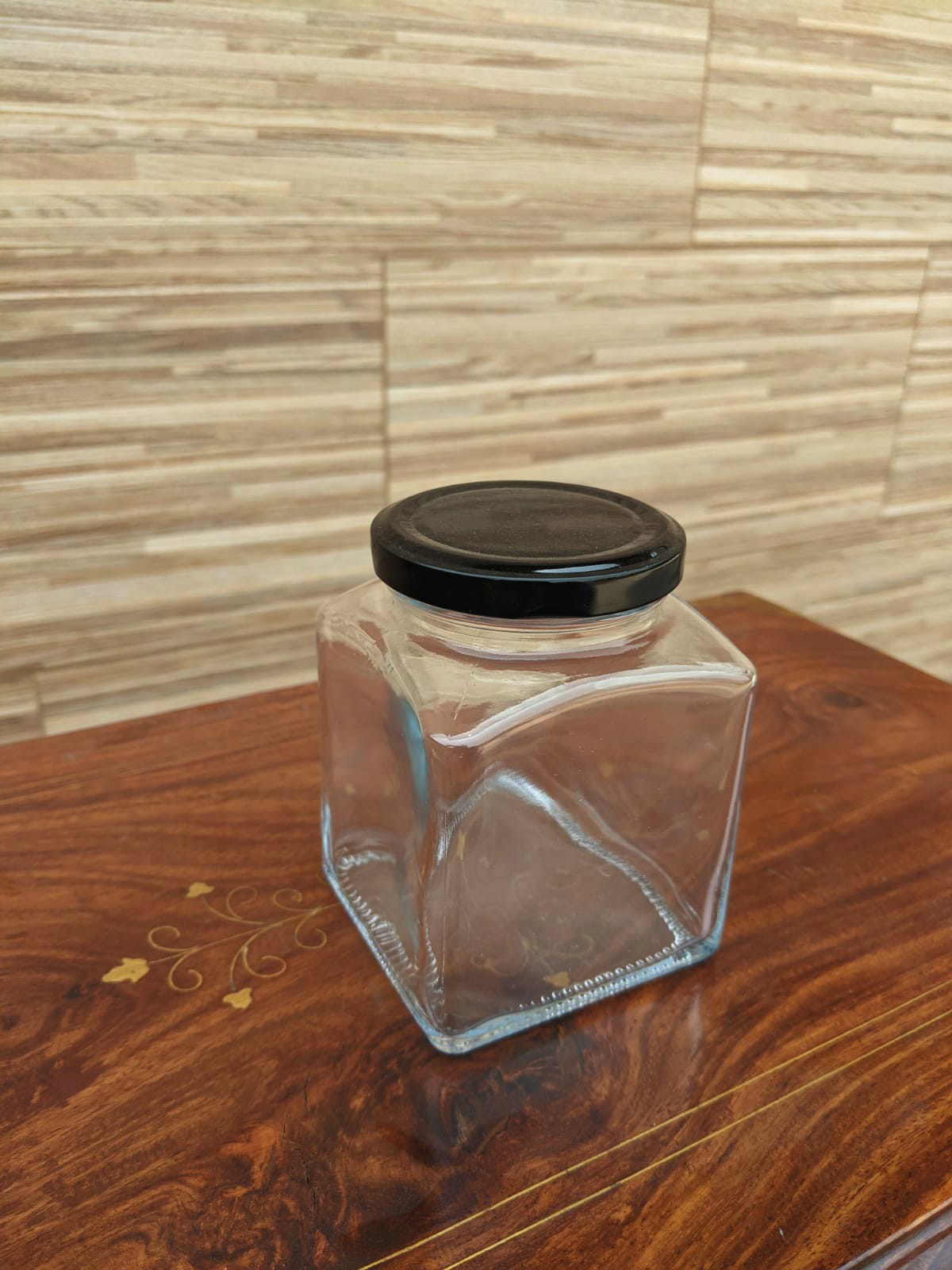 Set of 6 Glass Jar 400ml, Square Glass Jar, Spice Jar, Storage Jars ...