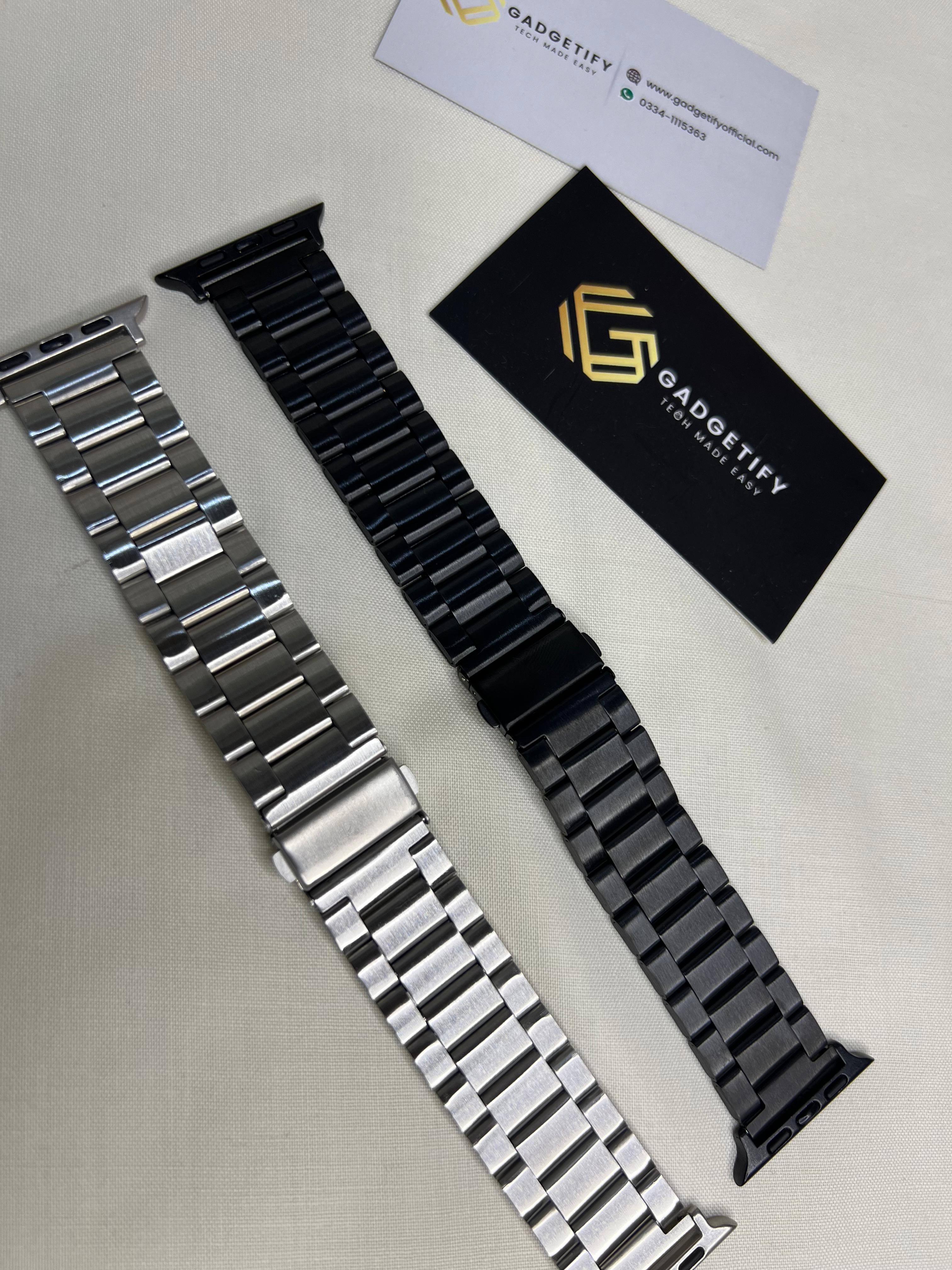 Stainless Steel Chain Straps for 49mm/45mm/44mm/42mm Smartwatches ...