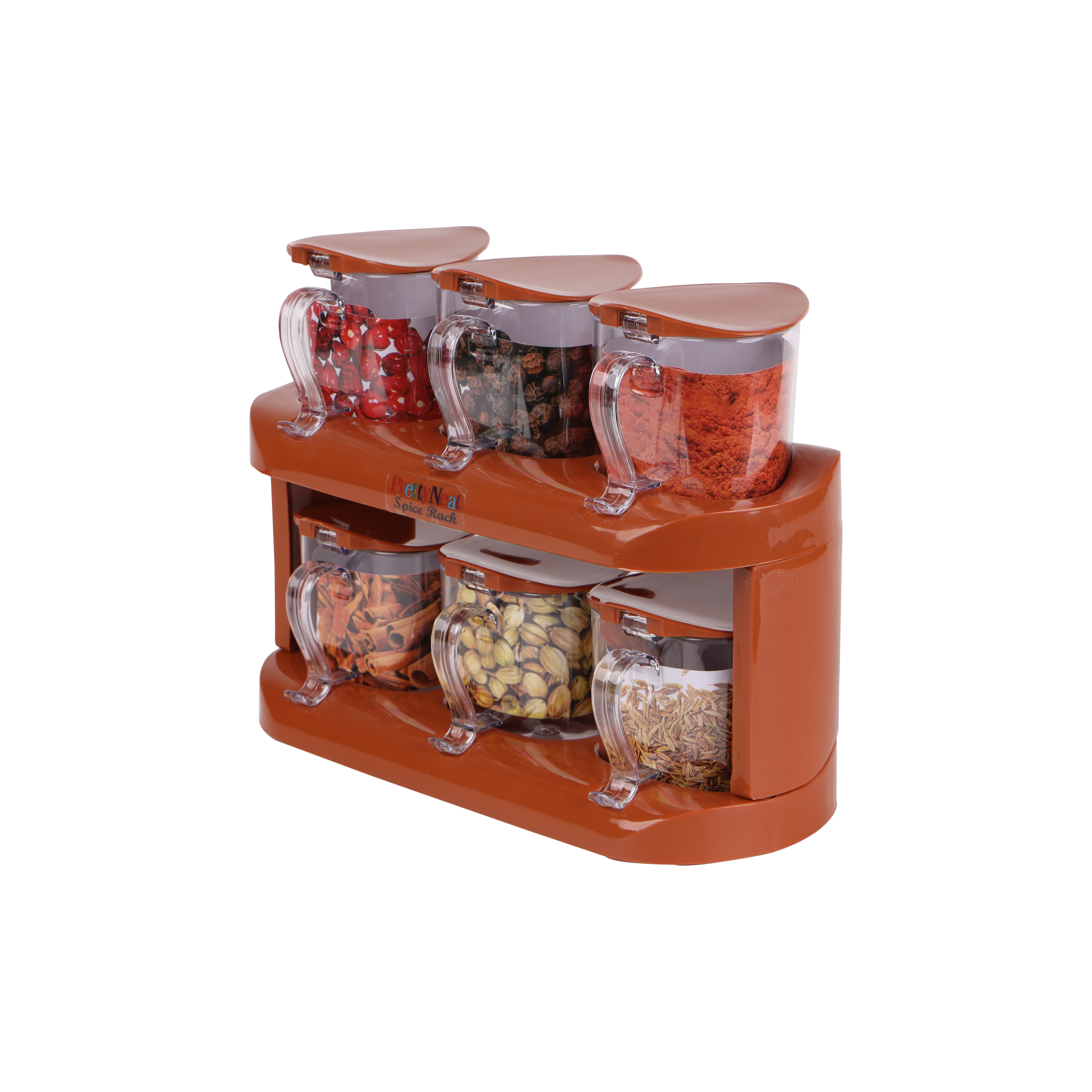 Pack of 6 Jars for Kitchen STORAGE SNACK JAR Spice JARS SET Masala ...