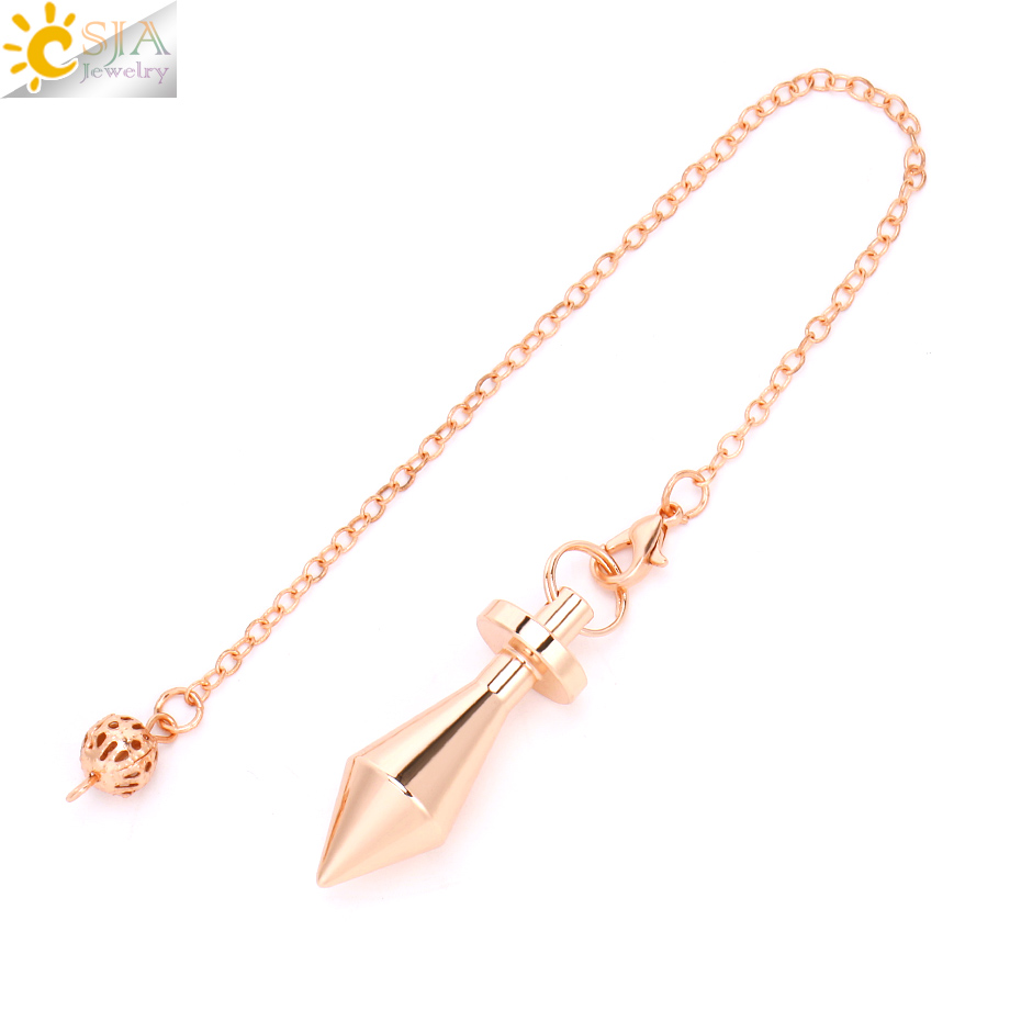2024 Metal Pendulum for Dowsing Divination Pendulos Spiral Small Cone ...