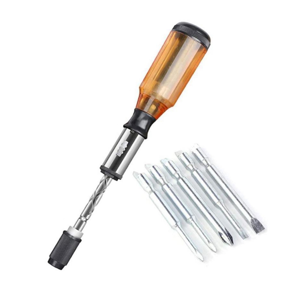 Push Pull Ratchet Screwdriver Set 5 in 1 Screwdriver Bit Set Sleeve ...