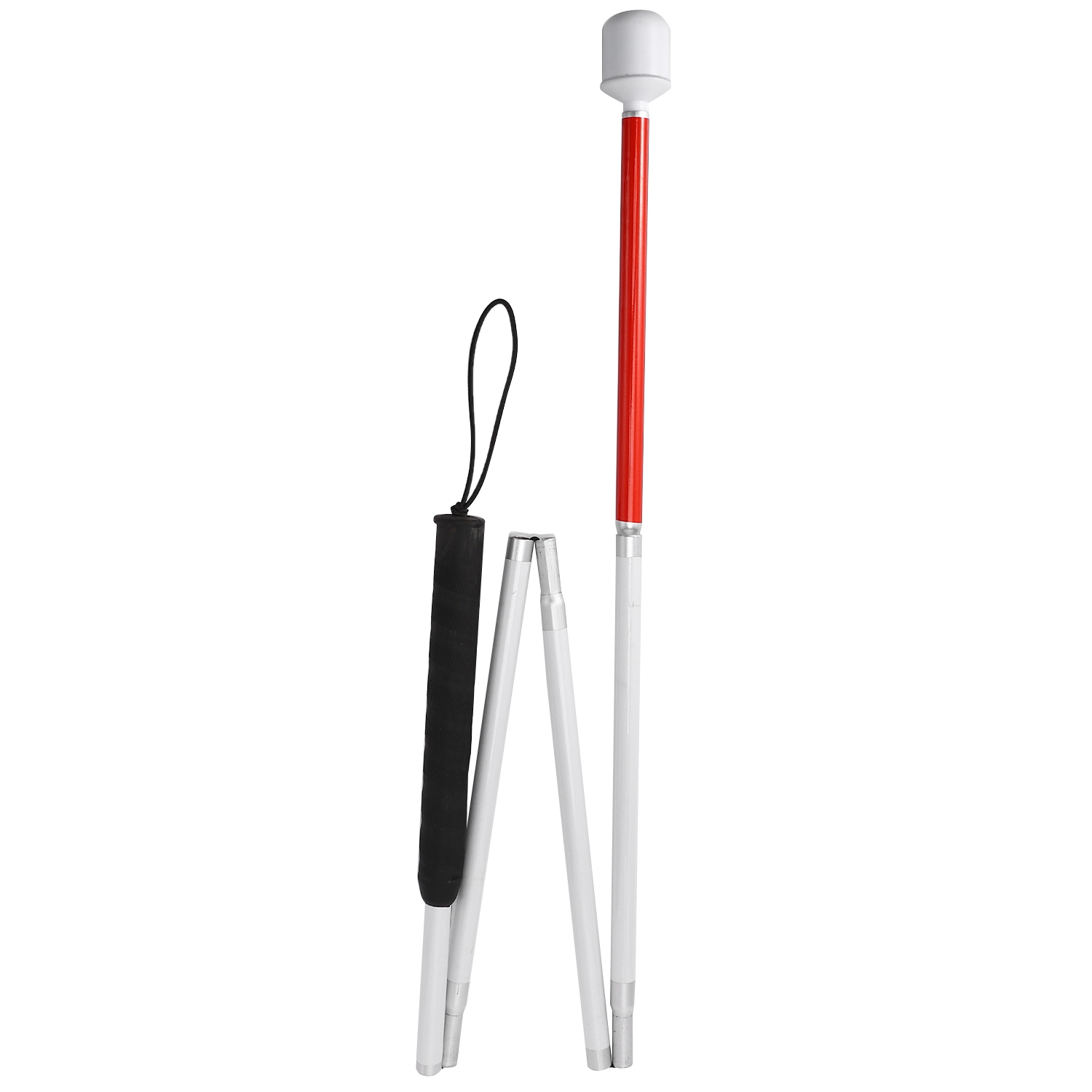 Aluminum 4-Sec Folding Cane with Rolling Tip for Blind Walking Stick ...