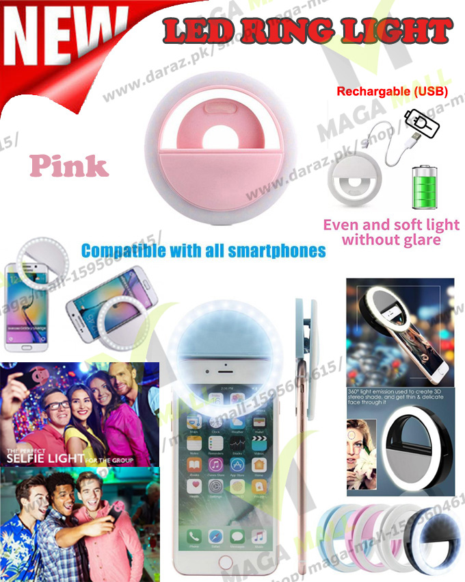 Selfie Tik Tok Ring Light Filling Lamp XJ-01 Portable Clip-on Mini ...
