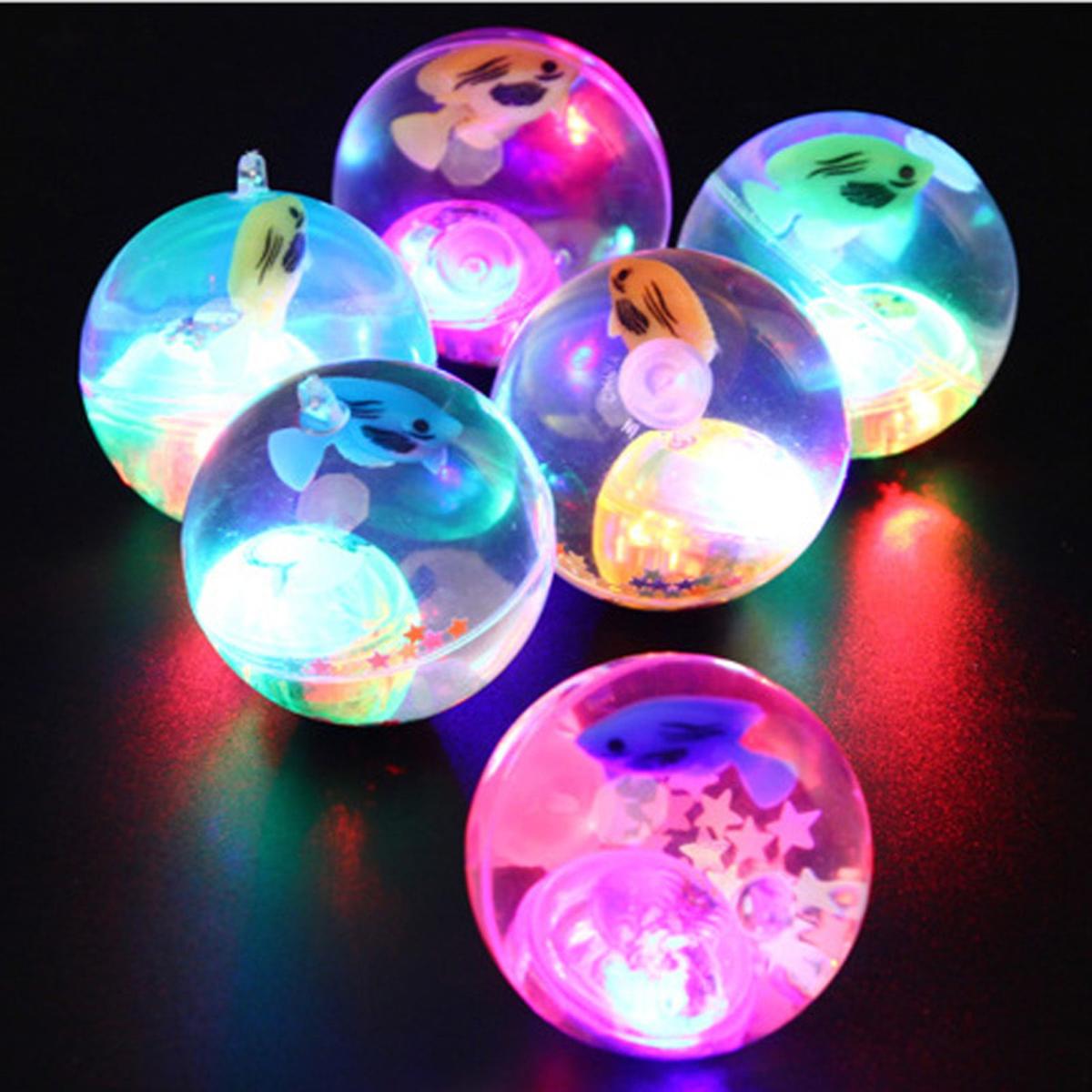 LED Flashing Light Rubber Bouncing Ball For Kids - Bouncing Rubber ...