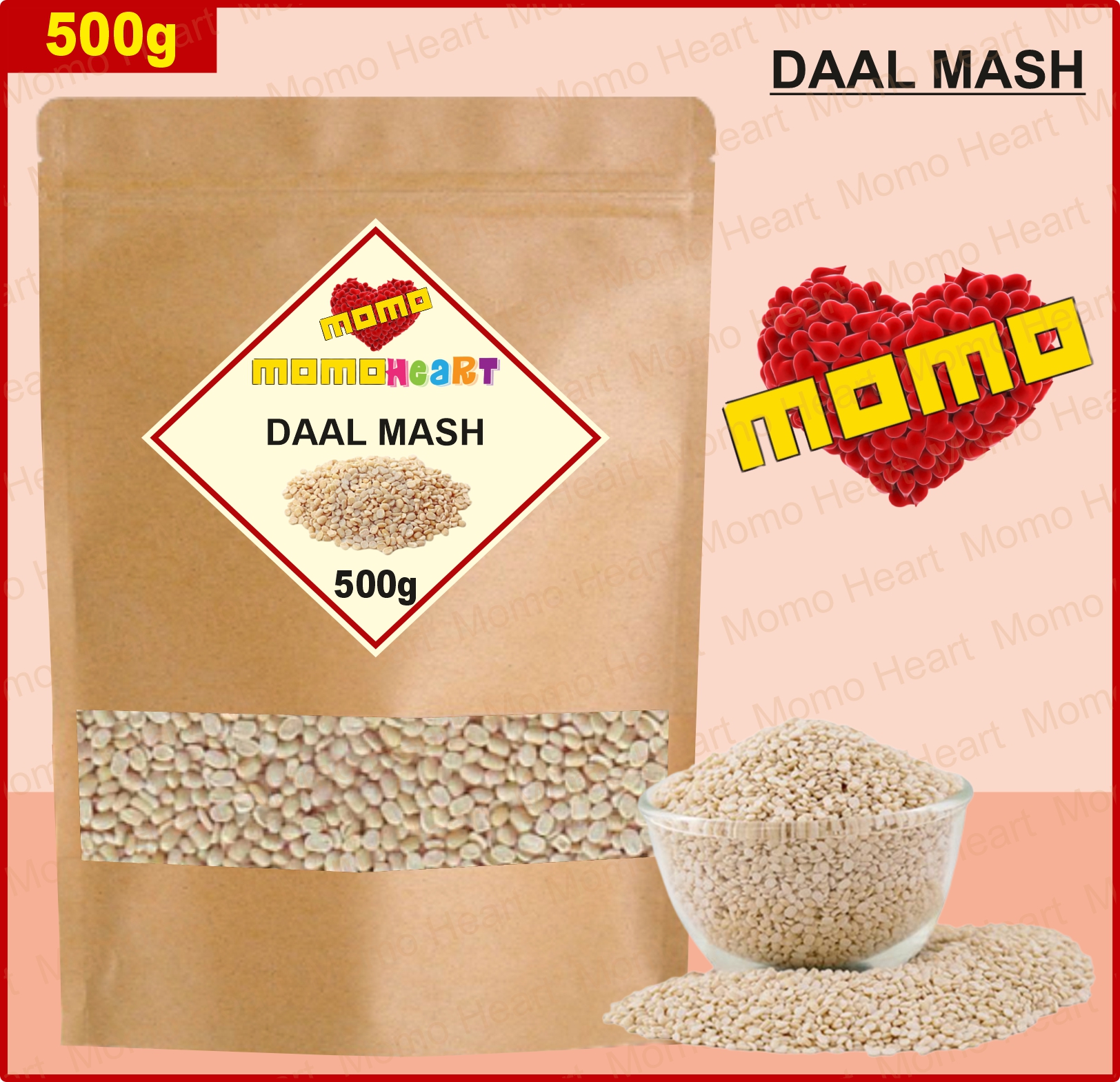 Urad Dal White Whole, (Daal Mash) 500g | Daraz.pk