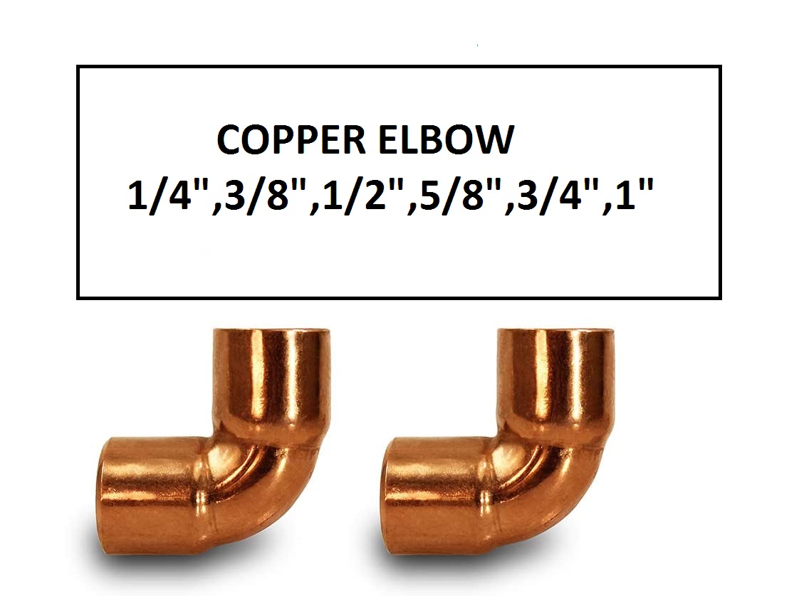 Copper Elbow 1/2inch Copper Pipe Fitting For Plumbing HVACR 90 Degree ...