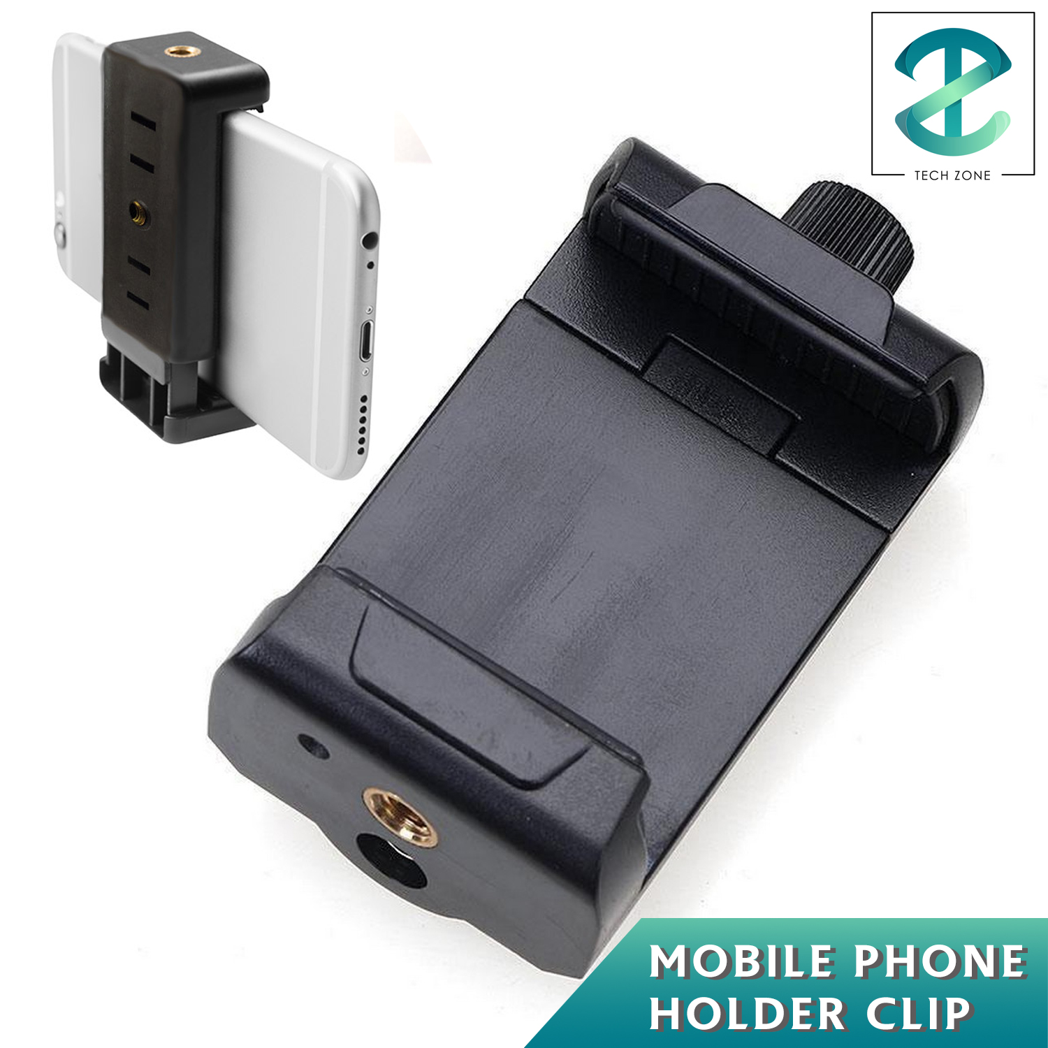 Multi-function Clip Mobile Phone Holder with Tripod Mount Adapter with ...