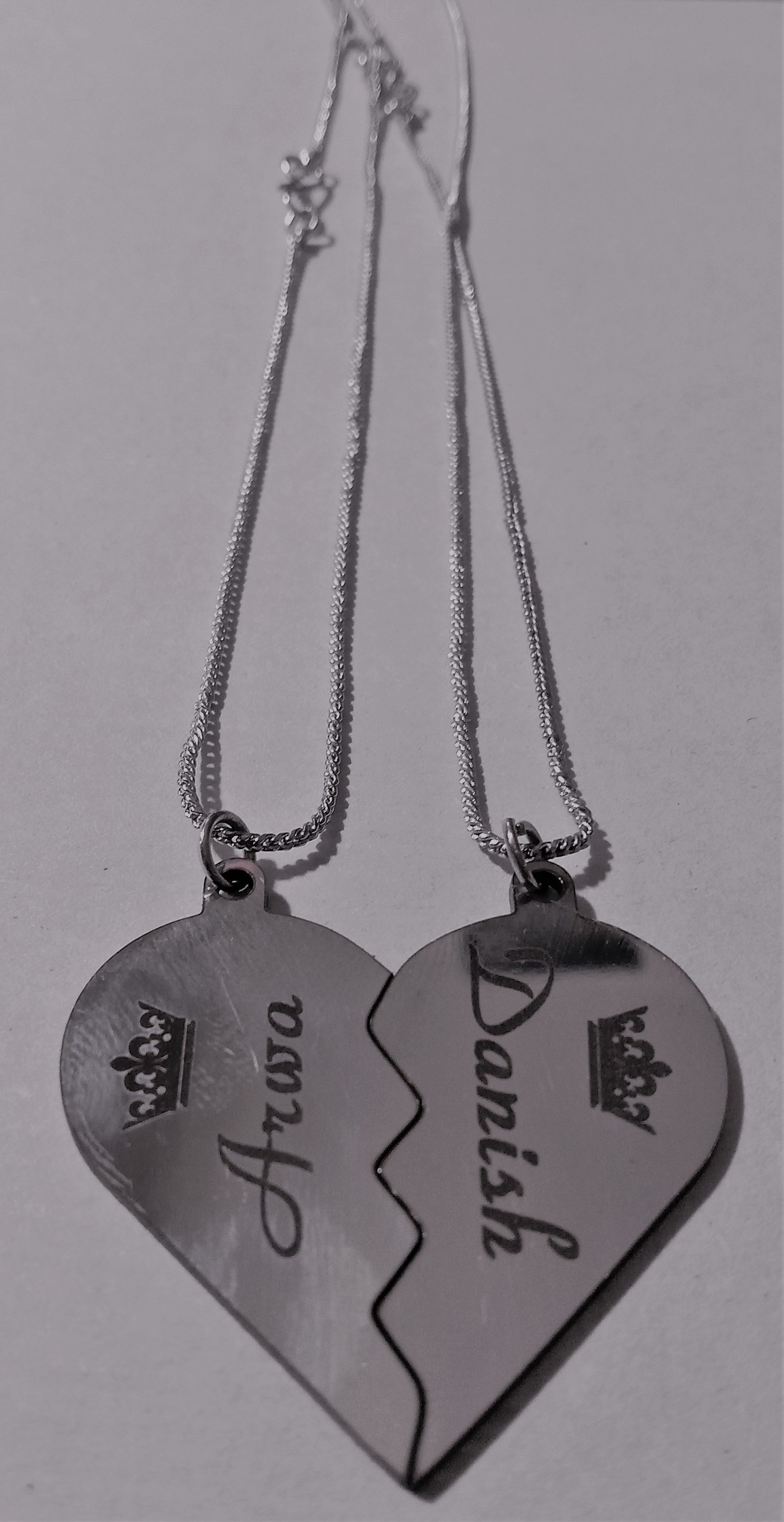broken heart locket for couple with name | Daraz.pk