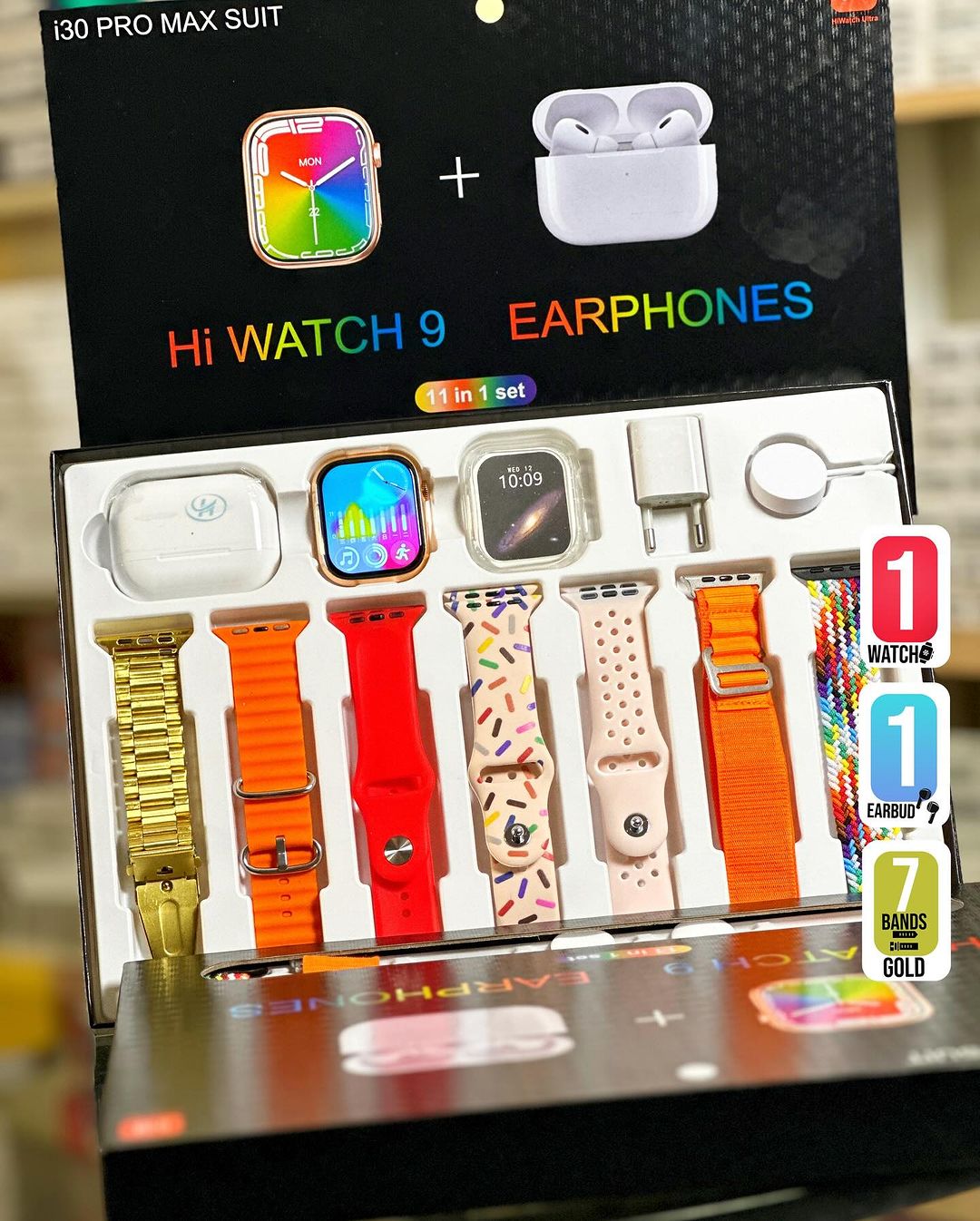 I20 / i30 / i60 Ultra Max 10 in 1 Smartwatch Bundle - 2.3-Inch Large ...