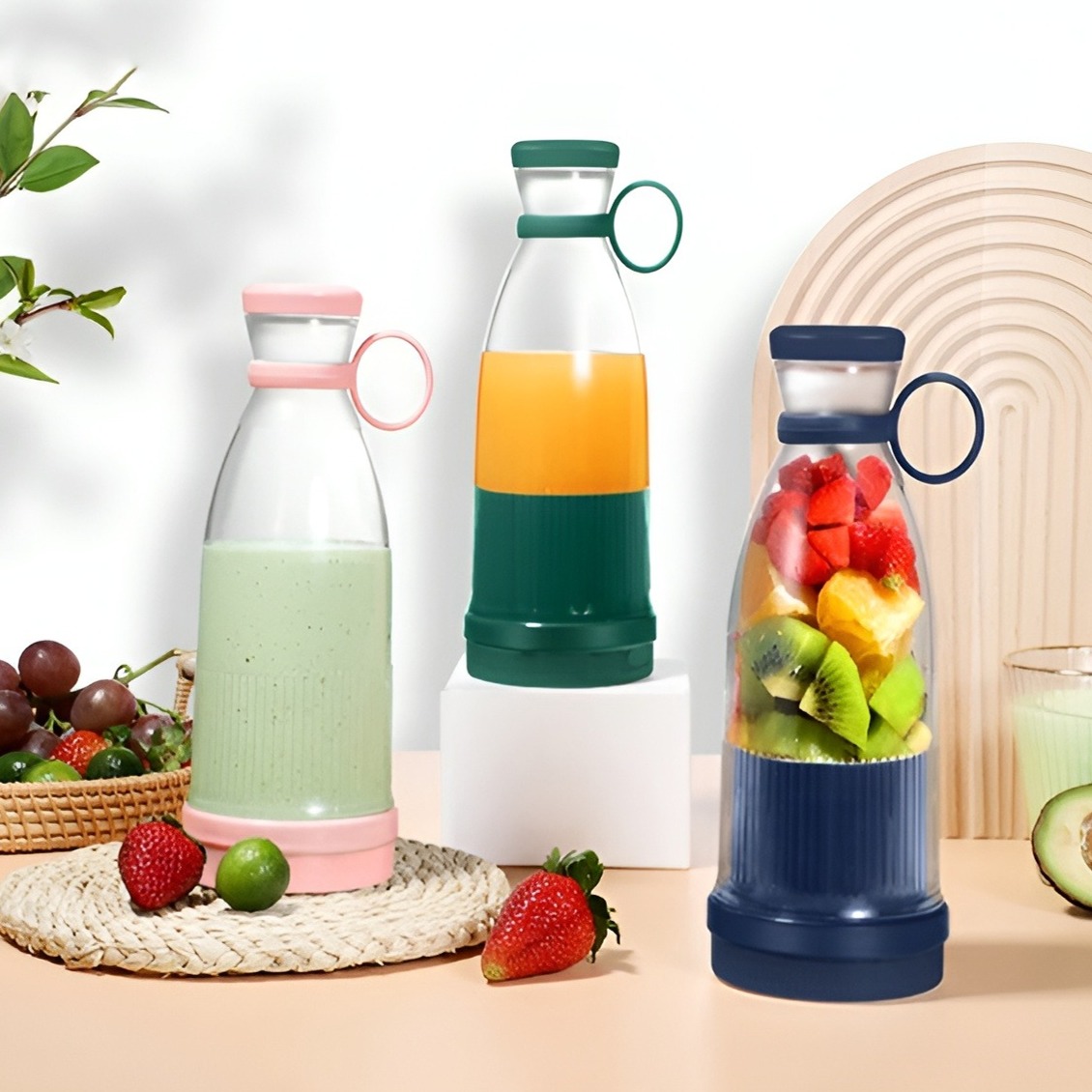 USB Chargeable Juicer Blender 6 Blades 380ml - Portable Juicer Cup ...