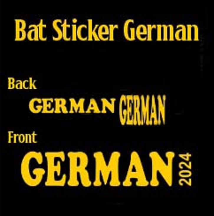 German Bat Sticker in Yellow Complete Set | Daraz.pk