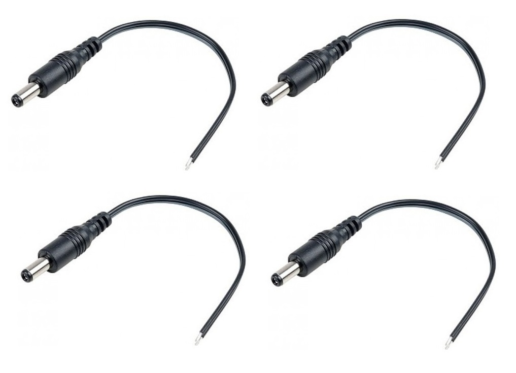DC Pins 12V DC Power Pin Cable for CCTV Cameras (Pack of 4 Cables ...