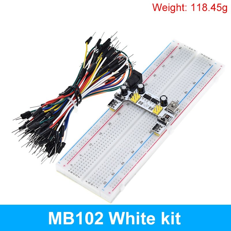 3.3V/5V MB102 Breadboard power module+MB-102 830 points Prototype Bread board for arduino kit ...