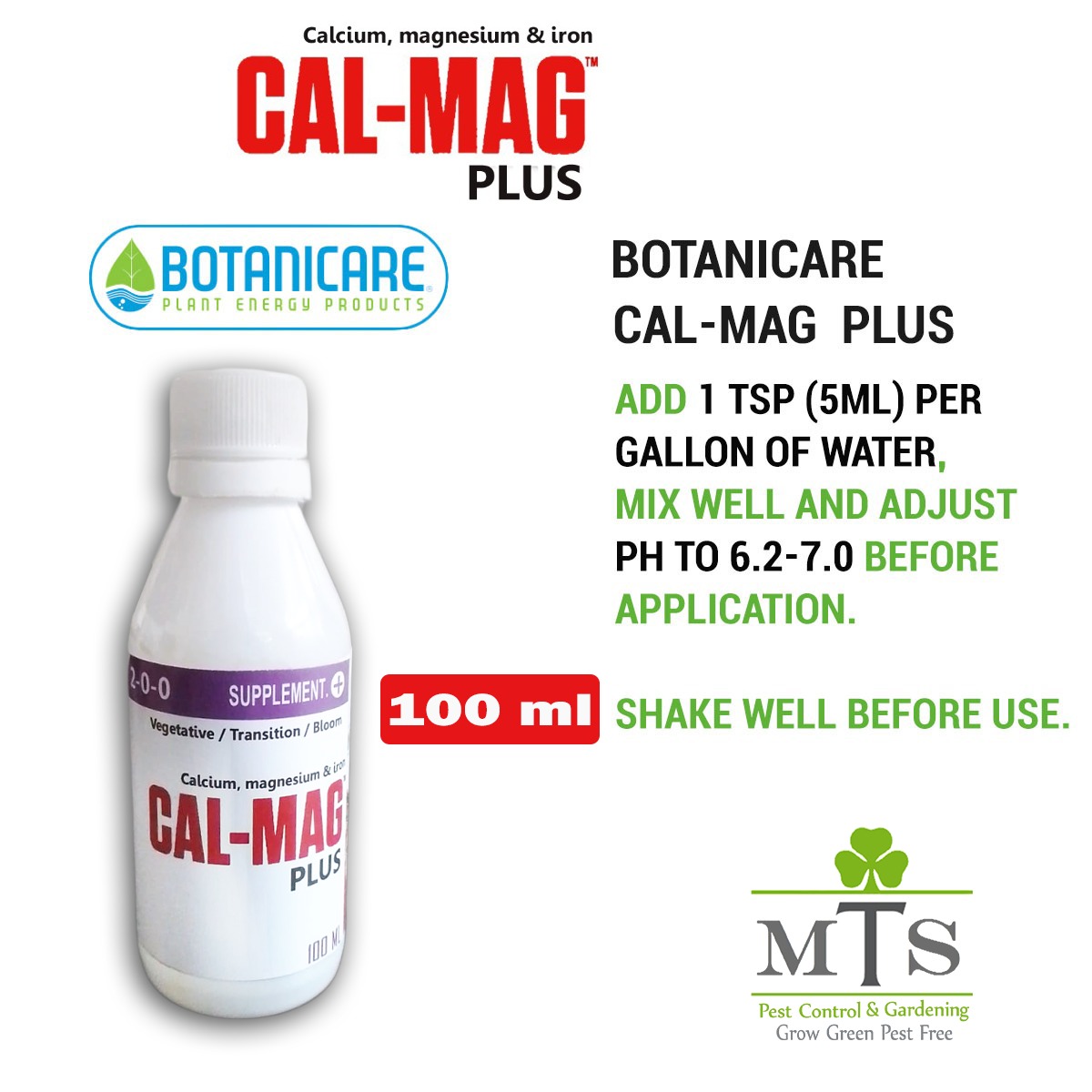 HYDROPONICS CAL MAG PLUS 100 ML | Daraz.pk