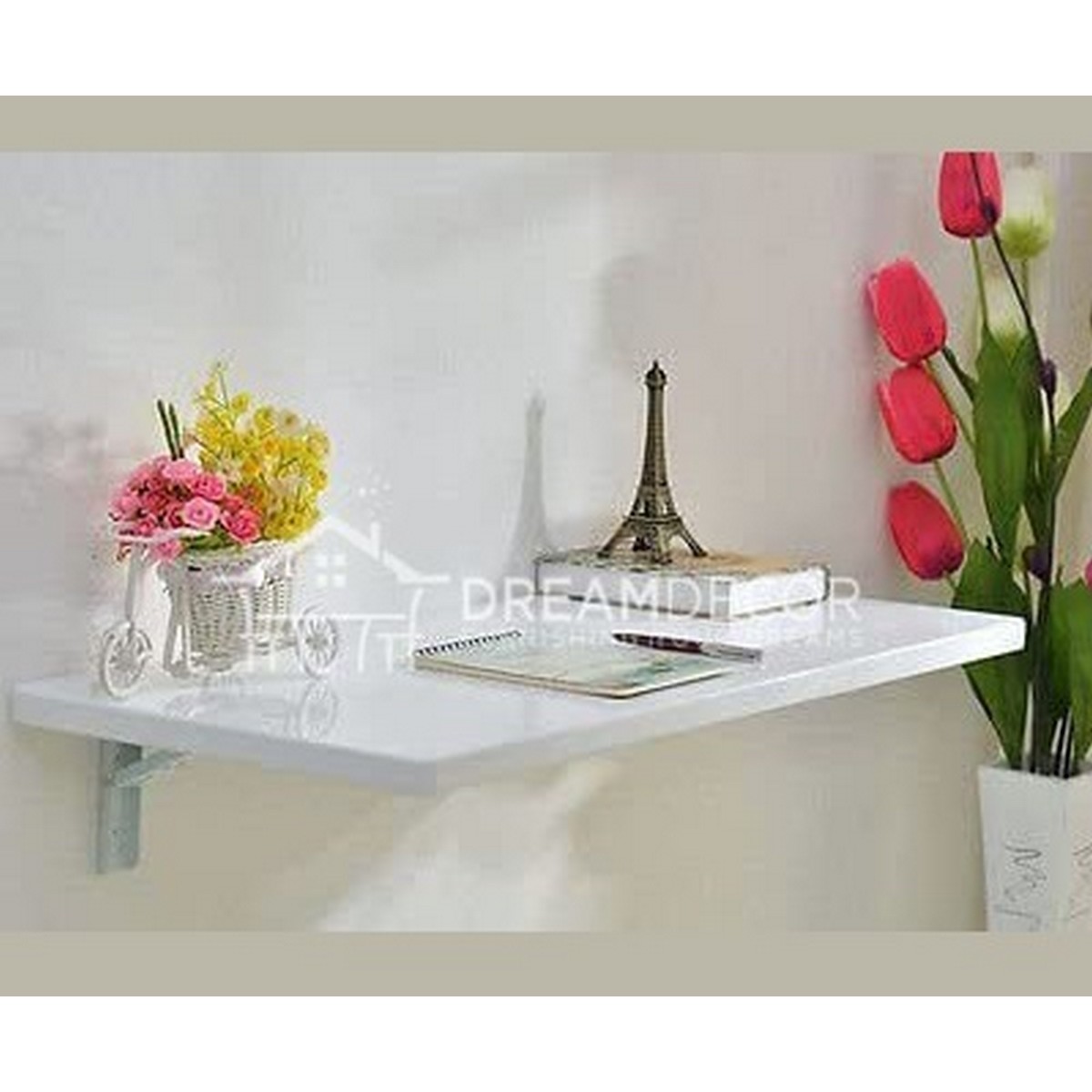 DD Wall Mount Foldable Laptop Table/ Floating Study/ Folding Dining ...