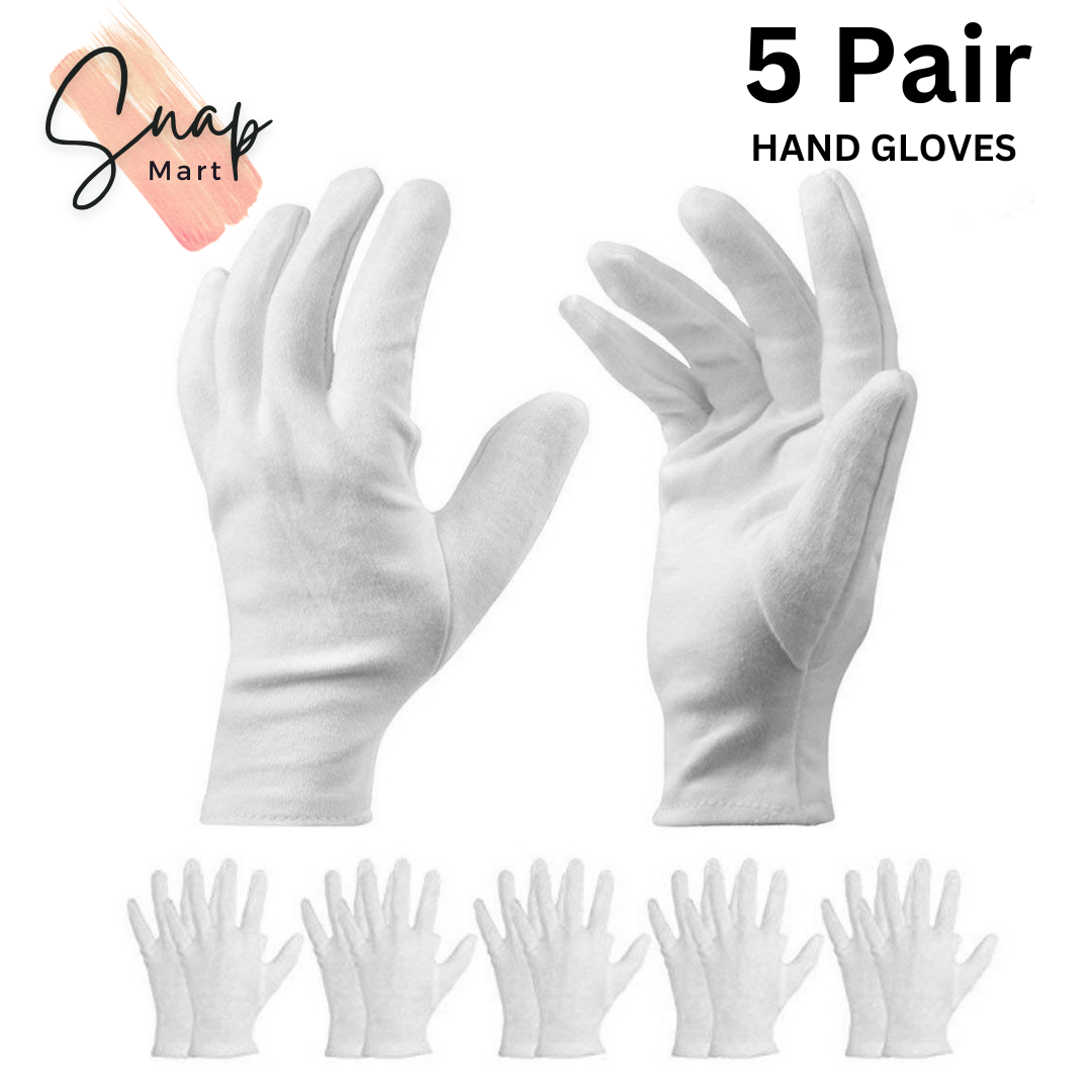 White Cotton Hand Gloves for Riders, Men & Women - Premium Breathable ...