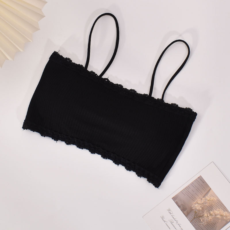 Spaghetti Strap Thread Cotton Beauty Back Strapless Bra And Undershirt ...
