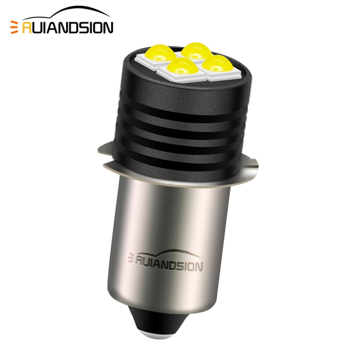 1 Ruiandsion 1 Piece P13.5S Mag Light LED Bulb 2 C&D Cells Maglite ...