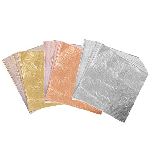 25 Pcs - Golden/Silver/Copper Foil Leaf Sheet (6x6 Inch Each) | Daraz.pk